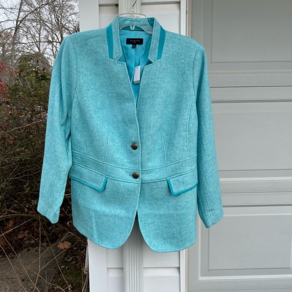 Talbots | Jackets & Coats | Nwt Talbots Gorgeous Turquoise White ...